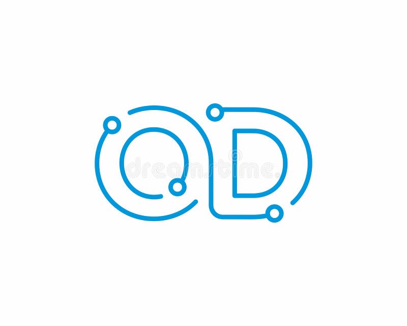 OD Letters, Electronic Circuit, Technology Logo Design Vector 001 Stock ...
