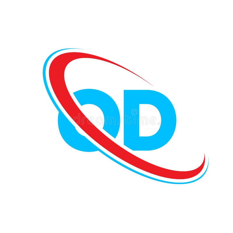 OD O D Letter Logo Design. Initial Letter OD Linked Circle Upercase ...