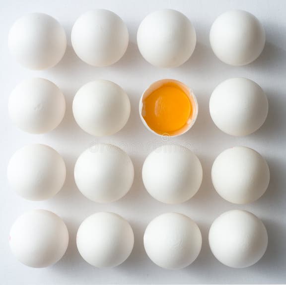Odd Egg Out stock image. Image of open, edible, block - 1682615
