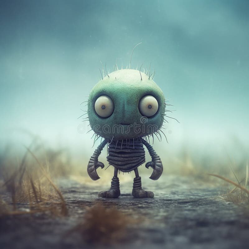 An Alien Creature in a Foreign Planet Setting. Stock Illustration ...