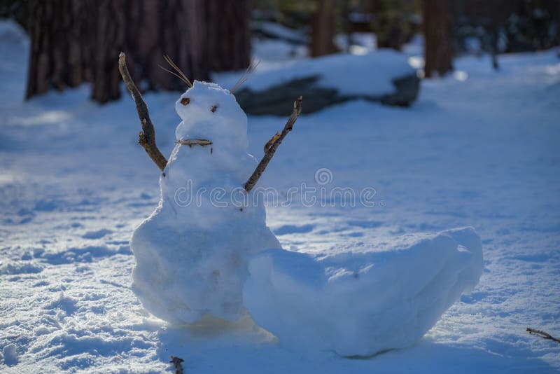 Odd looking snow creatures stock image. Image of creature - 266424031