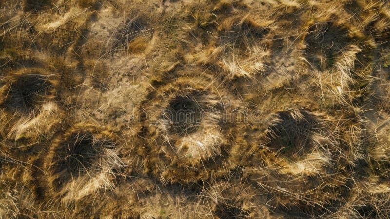 Odd Patterns of Dry Grass Forming Rings in the Ground Giving Off an ...