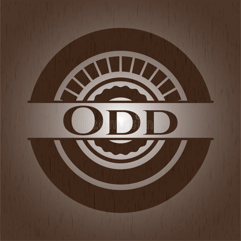 Odd Realistic Wood Emblem. Vector Illustration Stock Vector ...