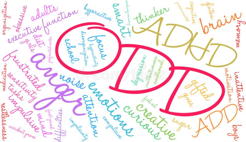 ODD Word Cloud ilustración del vector. Ilustración de gluten - 103135764