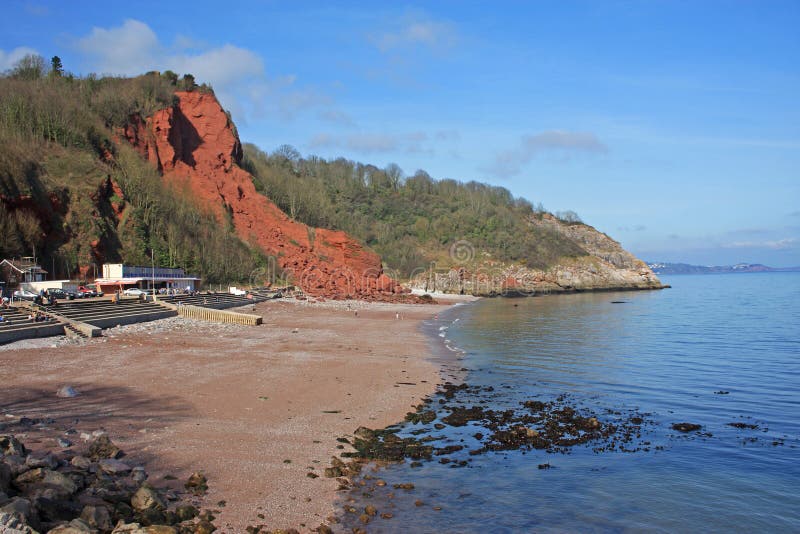 Oddicombe strand, Torquay fotografering för bildbyråer. Bild av ...