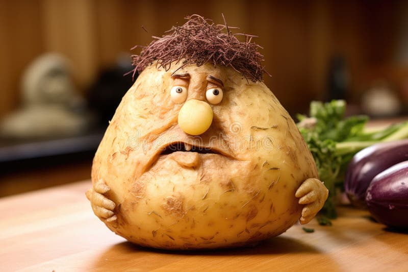 An Oddly Shaped Potato that Looks Like a Cartoon Character Stock Photo ...