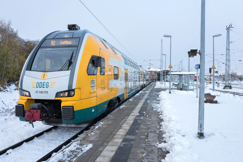 ODEG regional train editorial stock image. Image of electric - 81744439