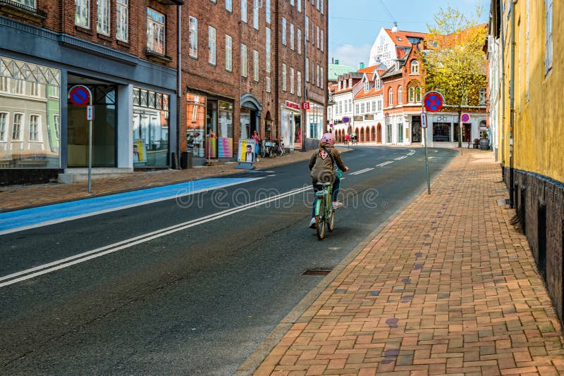 Street life in Odense editorial stock image. Image of house - 167496274