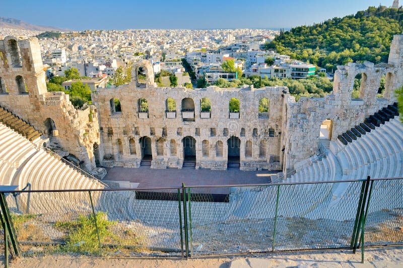 Odeon of Herodes Atticus stock image. Image of holidays - 33474515