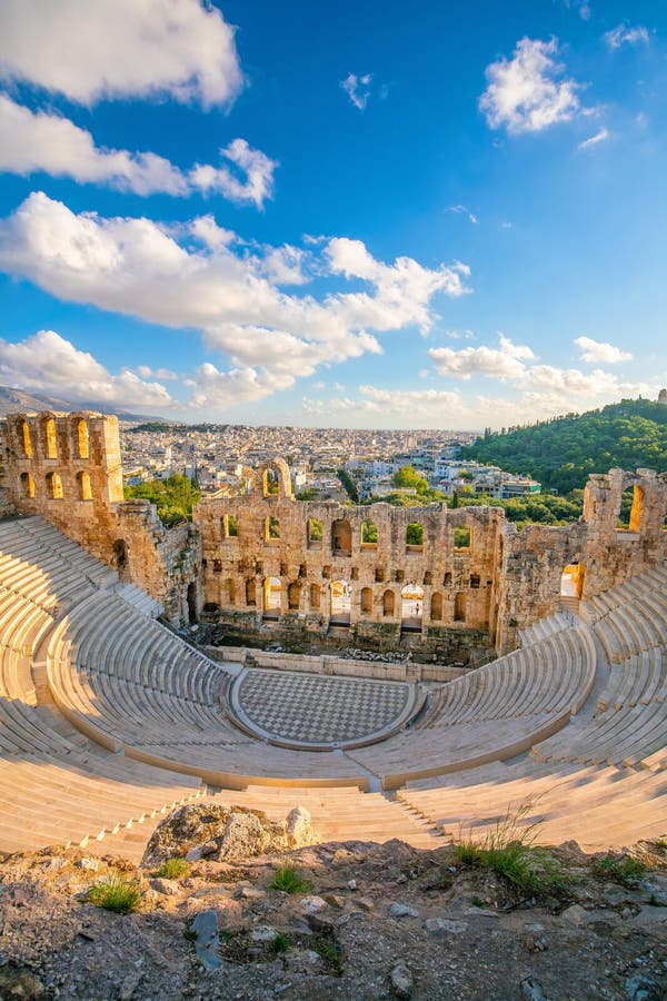 The Odeon of Herodes Atticus Roman Theater Structure at the Acropolis ...