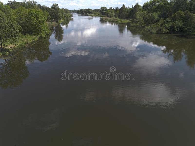 The Oder River in Europe, View from Above. Poland Stock Photo - Image of poland, aerial: 340070286