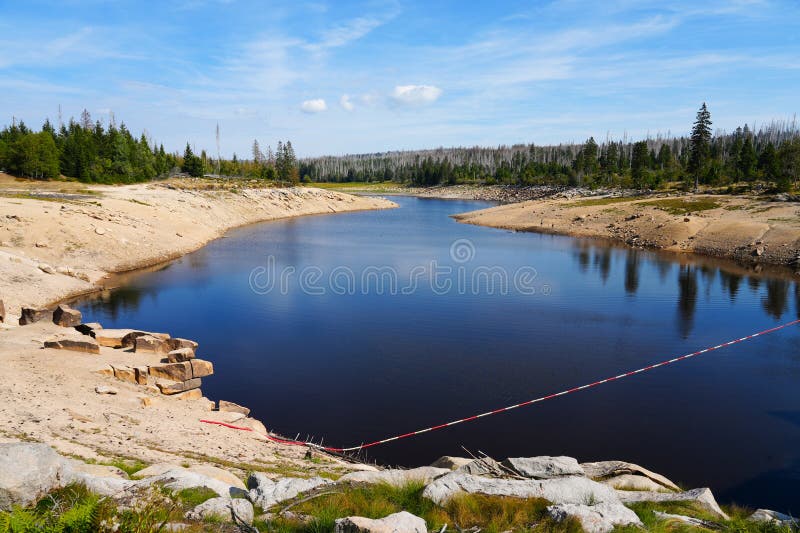 Oderteich Dam in the Harz Mountains, Near Braunlage. Landscape at the ...