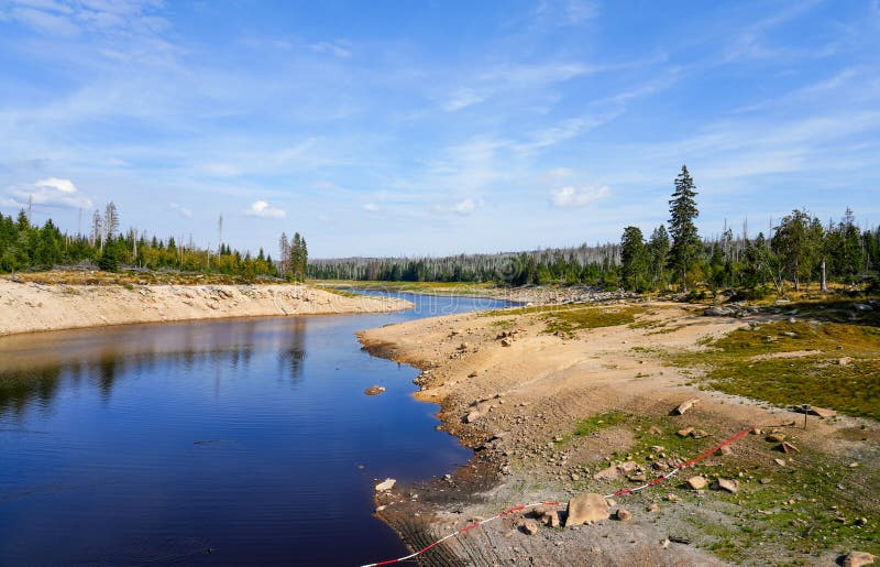 Oderteich Dam in the Harz Mountains, Near Braunlage. Landscape at the ...