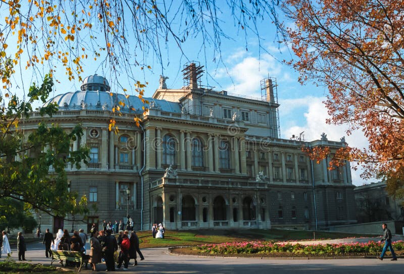 Odessa Opera and Ballet Theater in Summer, General Side View Editorial ...
