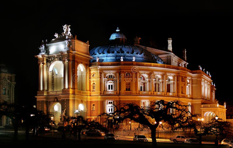 Odessa Opera and Ballet Theatre Stock Image - Image of city, effect ...