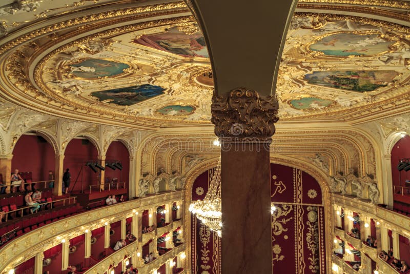 Inside of Famous Opera House of Odessa, Ukraine Editorial Image - Image ...