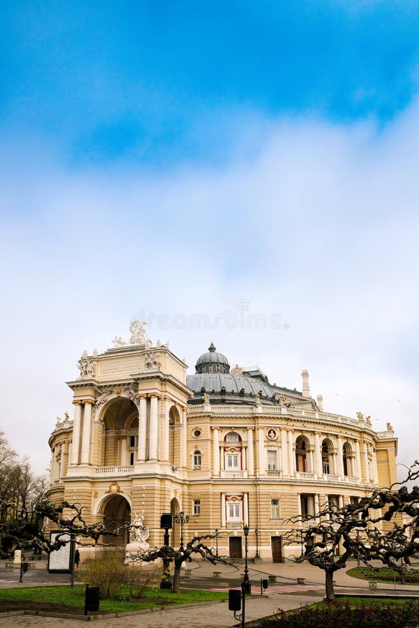 ODESSA, UKRAINE - APRIL 8, 2017: Opera House on a Cloudy Spring ...
