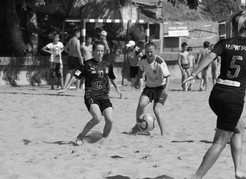 Ukrainian Beach Soccer Women S Cup The Girl S Footballers Are Desperately Playing Beach Soccer