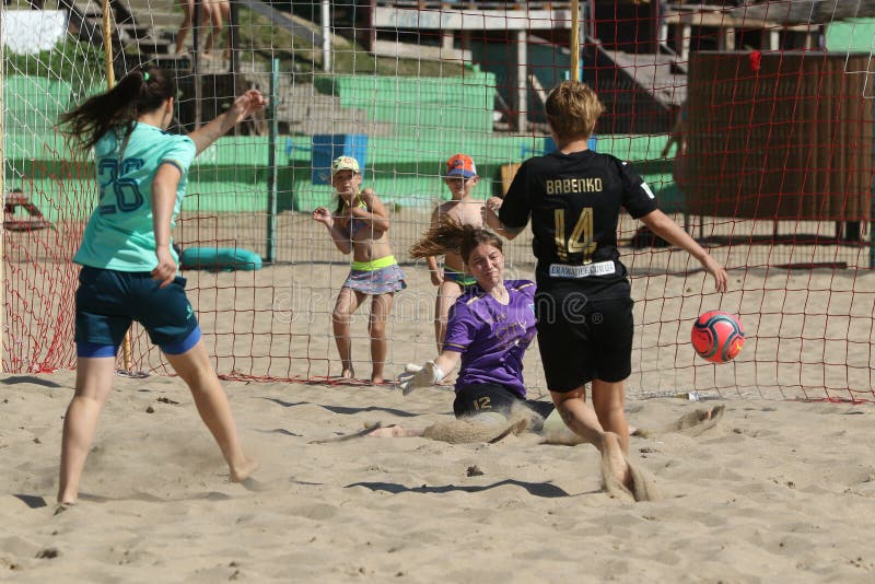 Ukrainian Beach Soccer Women S Cup The Girl S Footballers Are Desperately Playing Beach Soccer