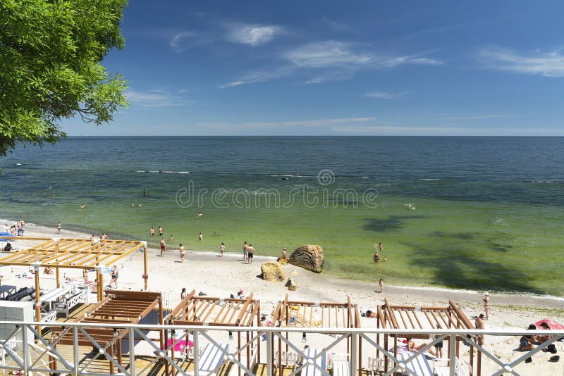Odessa, Ukraine: Odessa Sea Beach Arkadia Editorial Stock Photo - Image ...