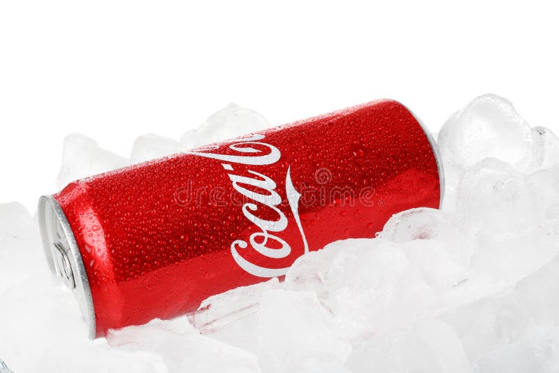 Odessa, Ukraine - September 23, 2021: Coca - Cola Can in Ice Isolated ...