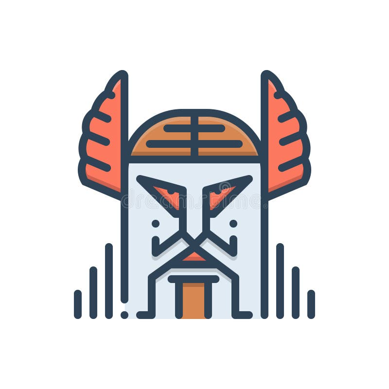 Color Illustration Icon for Odin, Norse and Symbol Stock Illustration ...