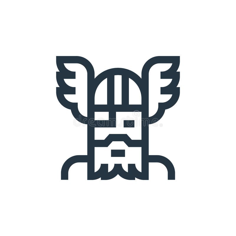 Odin Outline Icon. Isolated Line Vector Illustration from Religion ...