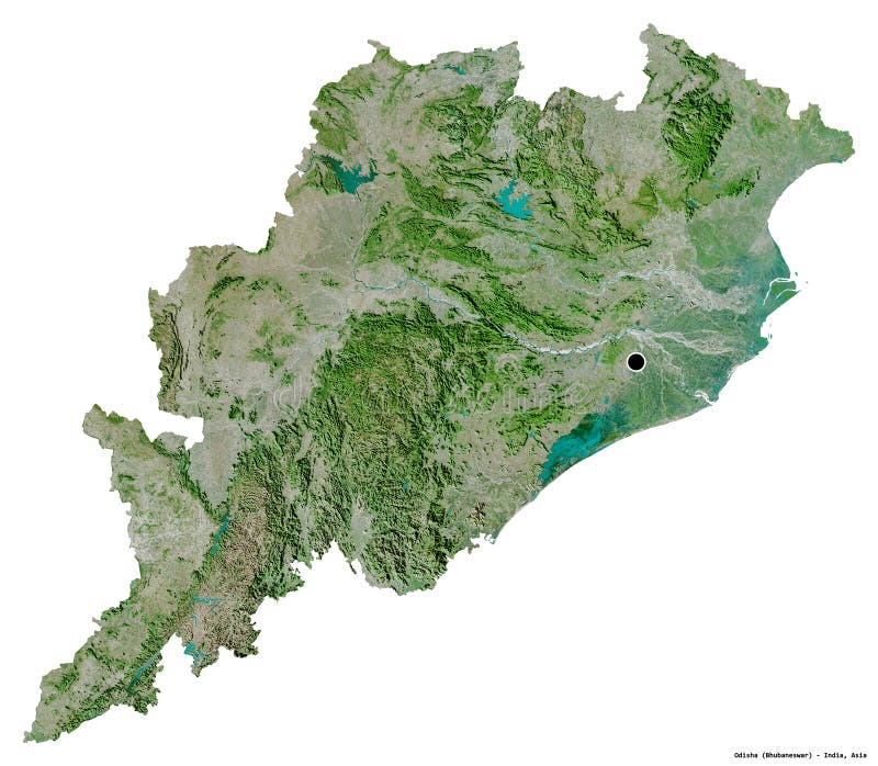 Odisha, State of India, Zoomed. Bilevel Stock Illustration ...