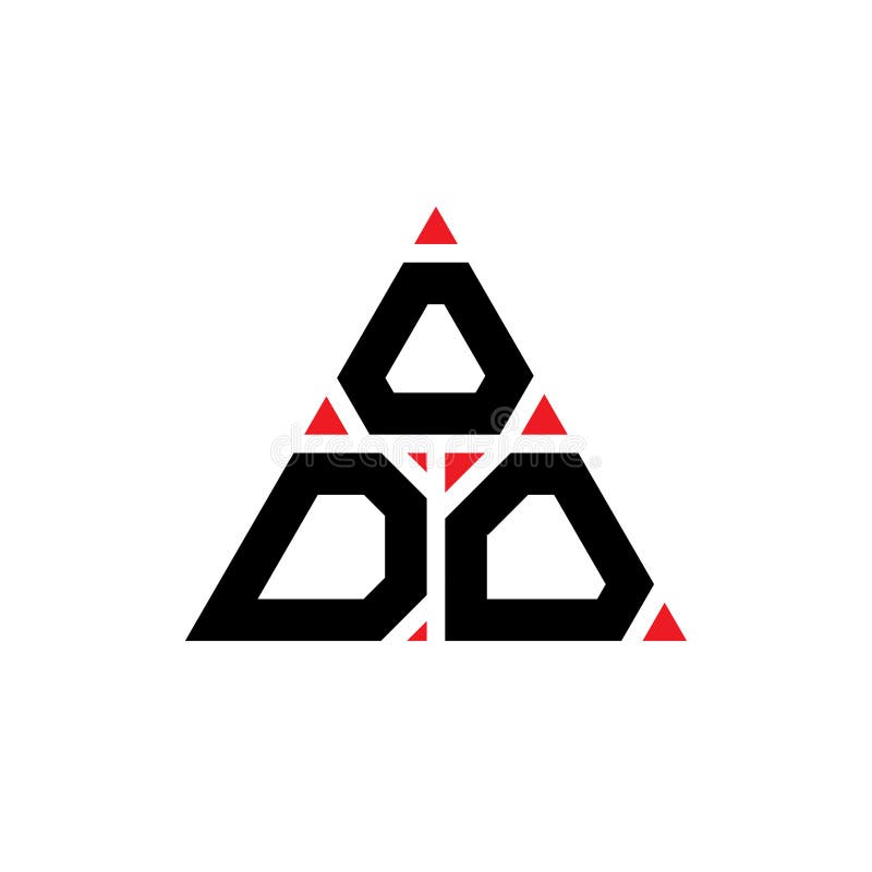 ODO Triangle Letter Logo Design with Triangle Shape. ODO Triangle Logo ...