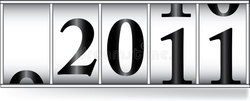 Odometar for 2011 year stock vector. Illustration of celebrate - 16160335