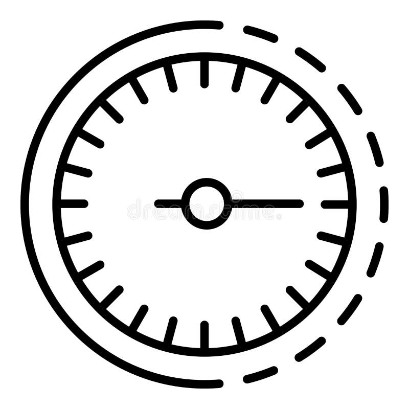 Odometer Icon, Outline Style Stock Vector - Illustration of panel ...
