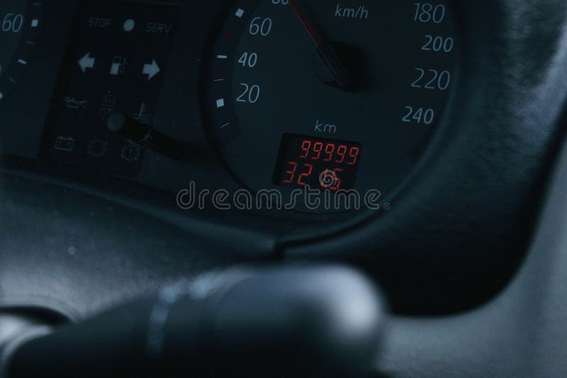On the Odometer 99999 Miles Stock Photo - Image of monitoring, indicate ...