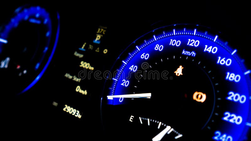 Odometer Speed Measurement Control Panel Stock Image - Image of digital ...