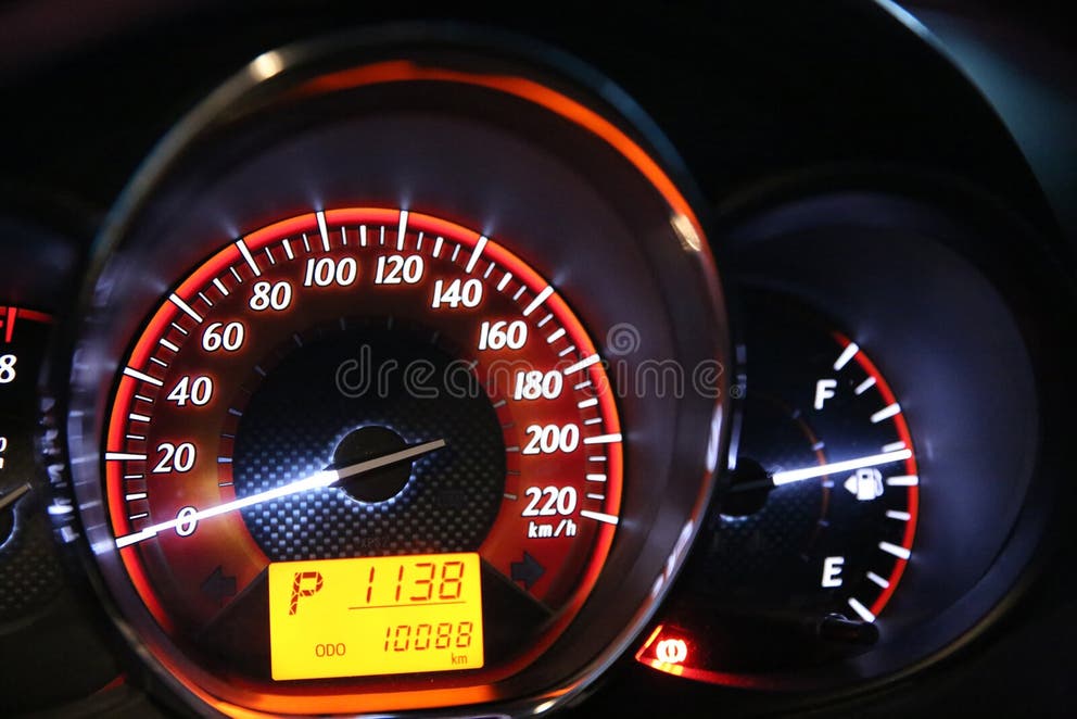 Odometer Speed in my car stock image. Image of admonish - 106191517