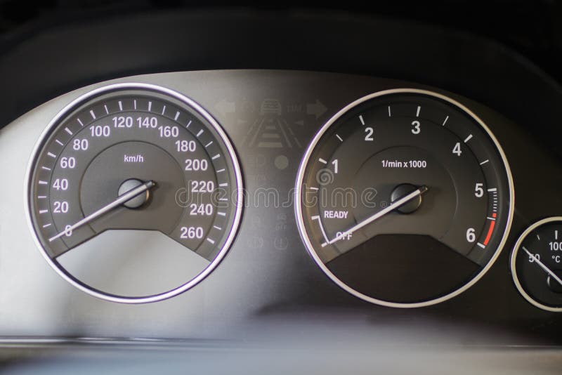 Odometers or Car Speedometer Stock Image - Image of arrow, drive: 161755311