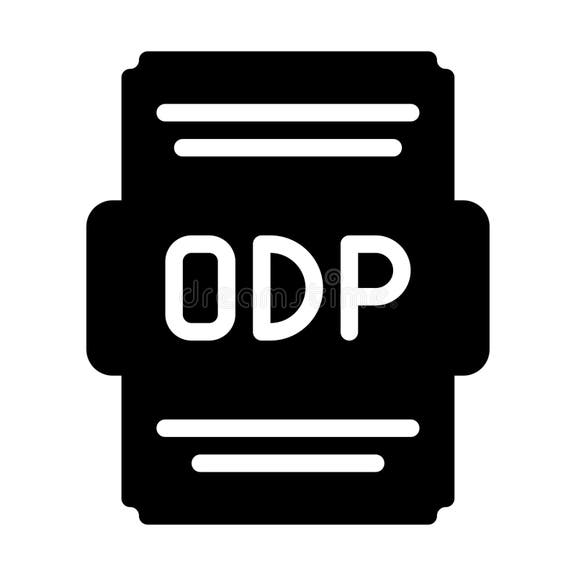 Odp File Icon Solid Style. Spreadsheet File Type, Extension, Format Icons. Vector Illustration ...