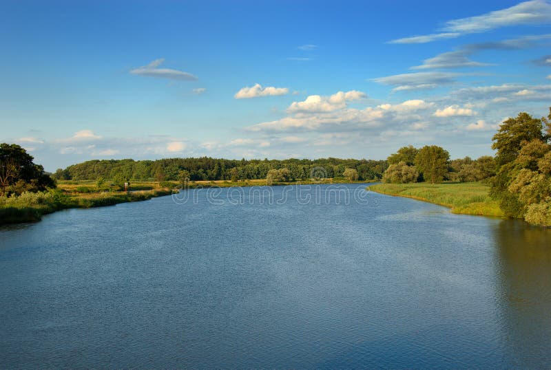 Odra Fluss in Polen stockbild. Bild von landschaft, nave - 5653399