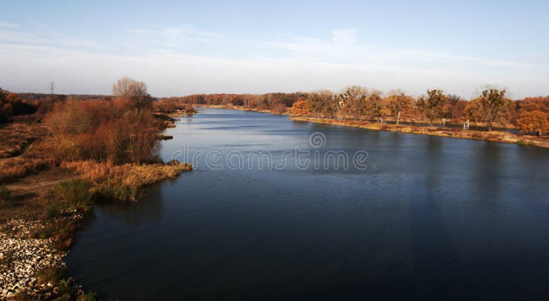 Odra river stock photo. Image of europe, houses, poland - 58444442