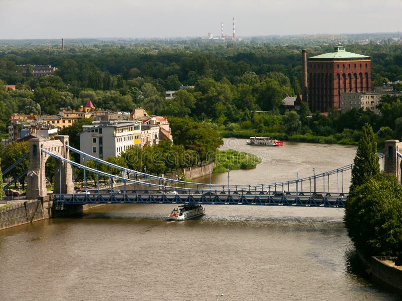 Odra river in Wroclaw stock photo. Image of host, flats - 22941308
