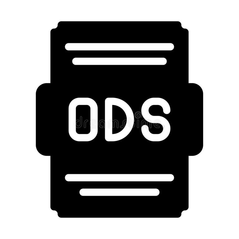 Ods File Icon Solid Style. Spreadsheet File Type, Extension, Format ...