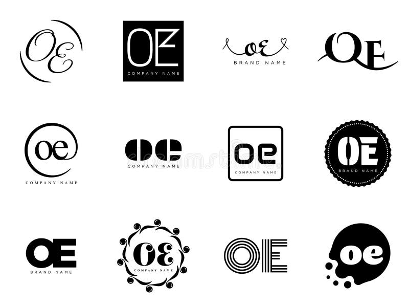 OE Logo Company Template. Letter O and E Logotype Stock Vector ...
