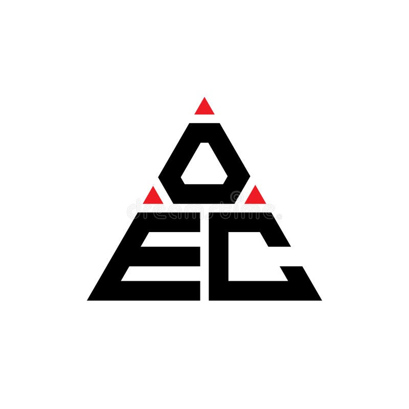 OEC Triangle Letter Logo Design with Triangle Shape. OEC Triangle Logo ...