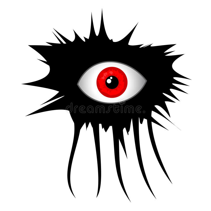 Oeil d'horreur illustration de vecteur. Illustration du circulaire ...