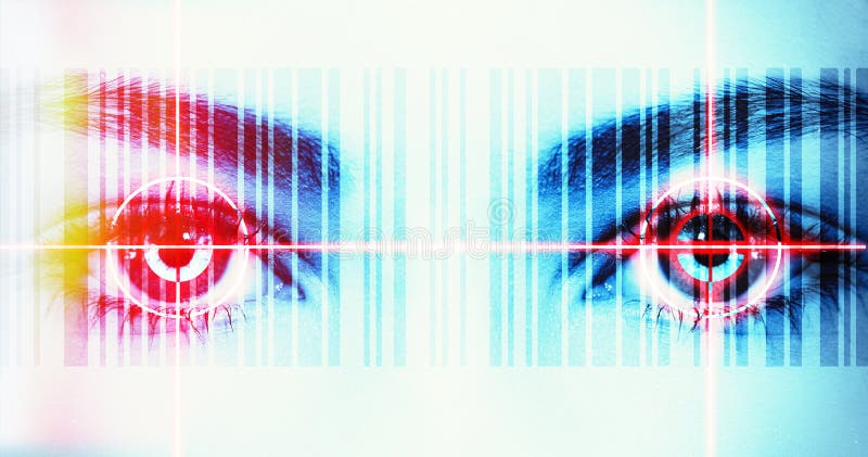 Rayon de laser sur l'oeil image stock. Image du affaires - 45487271