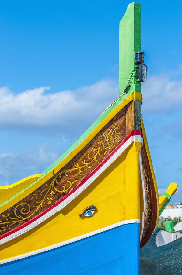 Oeil De Horus Ou D'Osiris Dans Luzzu Chez Marsaxlokk, Malte Photo stock ...