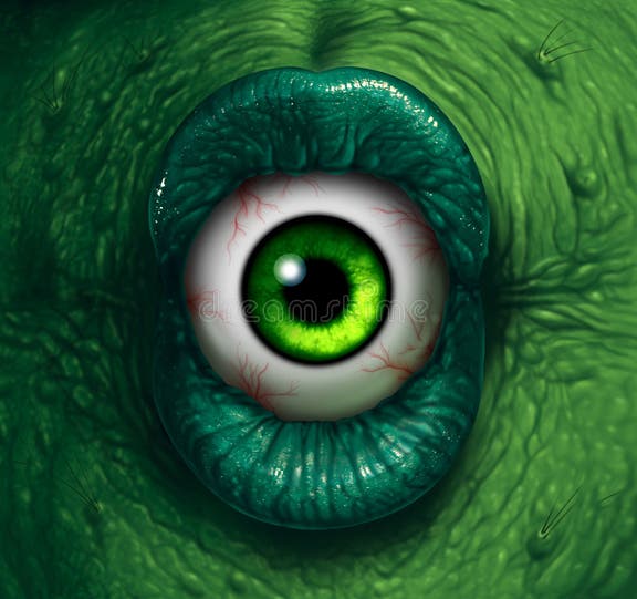 Oeil de monstre illustration stock. Illustration du oeil - 61018310
