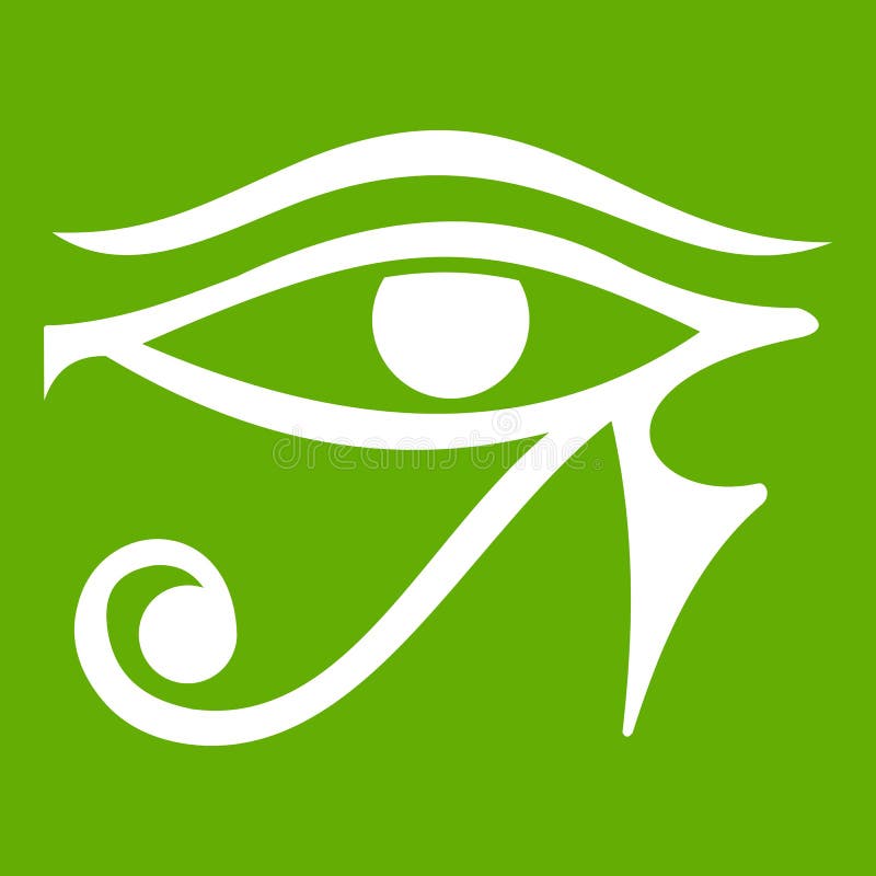 Oeil De Vert D'icône De Divinité De Horus Egypte Illustration de ...