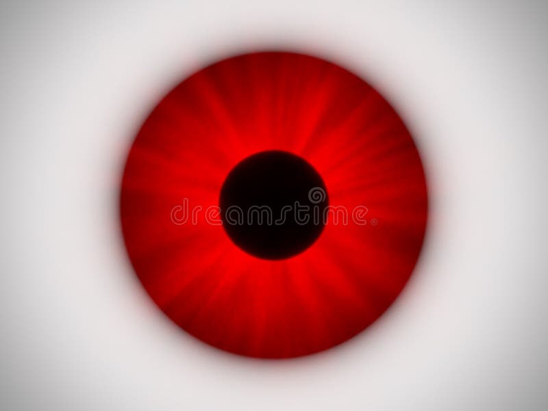 Oeil rouge illustration stock. Illustration du produit - 6810751