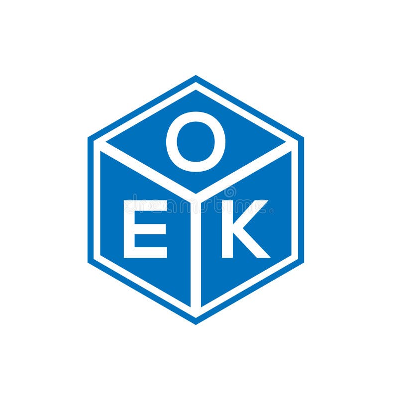 OEK Letter Logo Design on Black Background. OEK Creative Initials ...