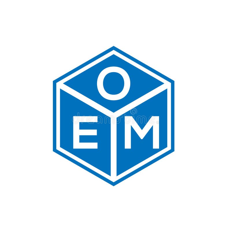 OEM Letter Logo Design on Black Background. OEM Creative Initials ...